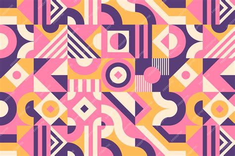 평면 디자인 기하학적 패턴 배경 무료 벡터