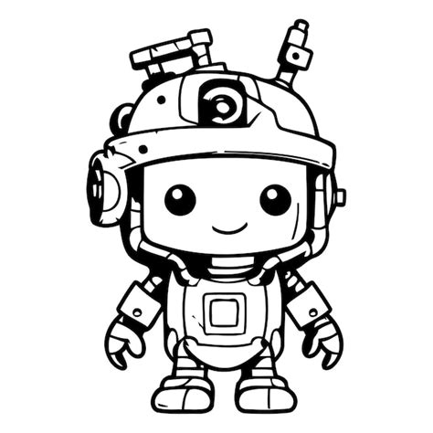 Premium Vector Cute Robot Character Cute Robot Vector Illustration