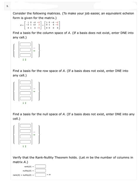 Solved Consider The Following Matrices To Make Your Job