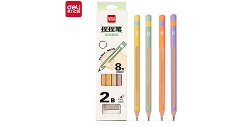 გრიფელიანი ფანქარი 2b სათლელი Deli 8 ცალი · საკანცელარიო