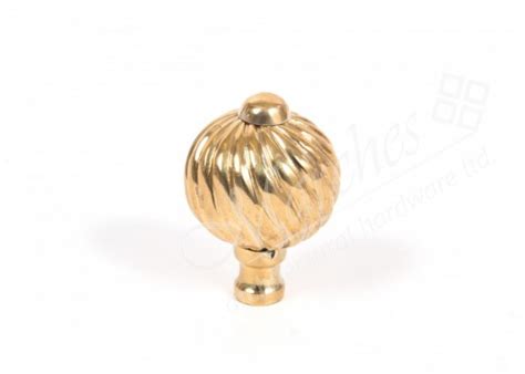 Small Spiral Cabinet Knob Polished Brass Round Knobs Cabinet Knobs Cabinet Fittings
