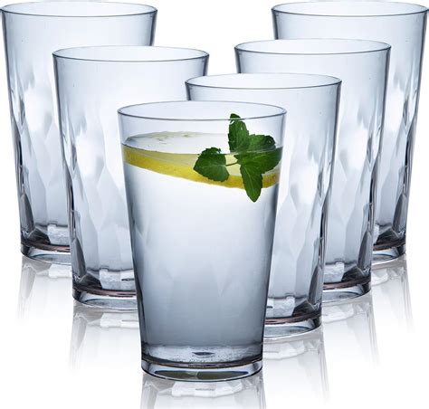 Jgirl Unbreakable Plastic Drinking Glasses Set Of 6