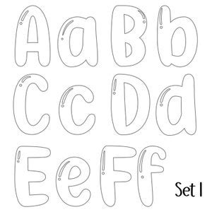 Printable Bulletin Board Lettering Pack Blackline Classroom Decor A4 US Letter Digital