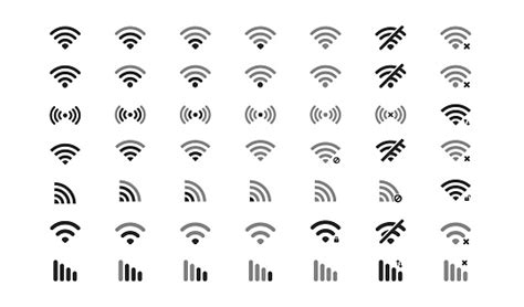 흰색 배경에 Wi Fi 아이콘이 설정되어 있습니다 인터넷 네트워크 개념 신호 기호가 없습니다 무선 인터넷 Acsess 기호 신호