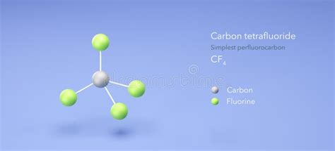 Carbon Tetrafluoride Molecule Molecular Structures Tetrafluoromethane 3d Model Structural