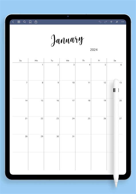 Free Printable Monthly Calendar Template For Easy Planning