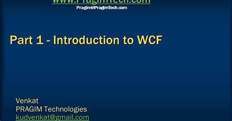 Sql Server Net And C Video Tutorial Part 1 Introduction To Wcf