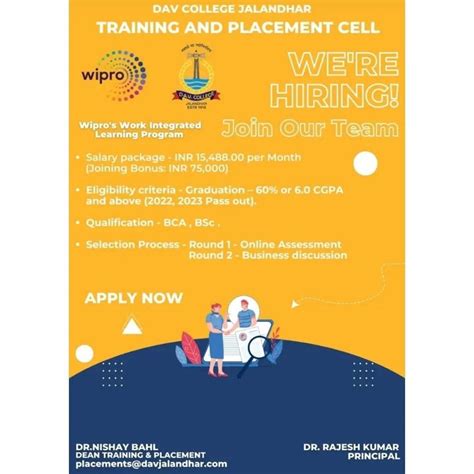 Wipros Work Integrated Learning Program 2023 Dav College Jalandhar