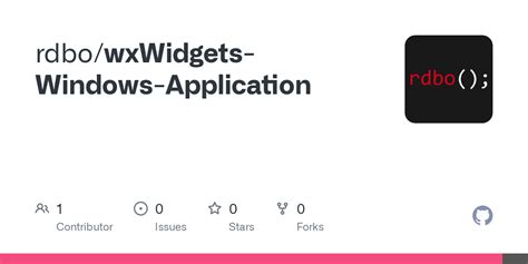 GitHub Rdbo WxWidgets Windows Application