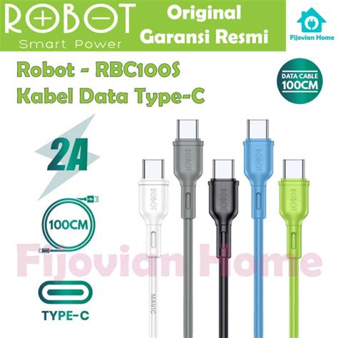Kabel Data Robot RBC S Type C A Cm Anti Kusut Full Colors Original Garansi Lazada