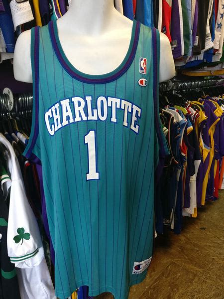 Vtg1 Baron Davis Charlotte Hornets Nba Pinstripe Jersey 52deadstock
