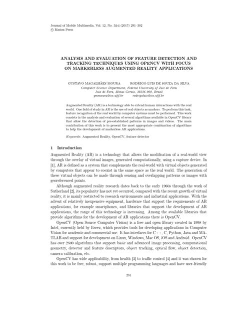 Opencv Pdf Augmented Reality Computer Vision
