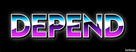 Depend Text Effect And Logo Design Word
