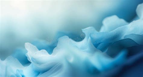 Abstract Blue Fabric Waves Soft Light And Delicate Textures Create A Dreamy Atmosphere Stock