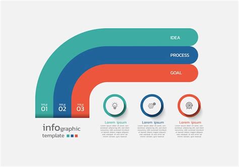 벡터 일러스트 레이 션 비즈니스 데이터 시각화 프로세스 infographic 템플릿 디자인 3 단계 프리미엄 벡터