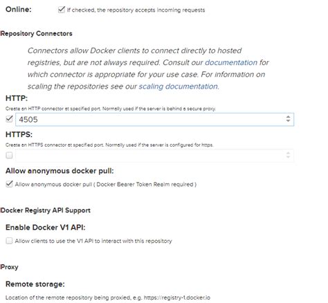 Nexus Proxy Docker Hub Connector Unreachable Outside Localhost Stack