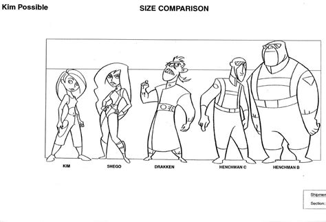 Living Lines Library Kim Possible TV Series 2002 2007 Size Comparison