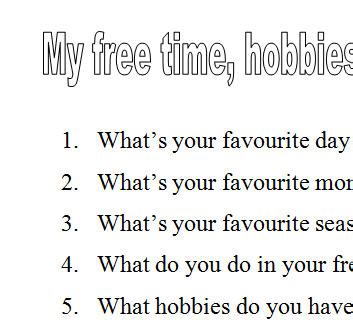 30 Elementary Questions Present Simple