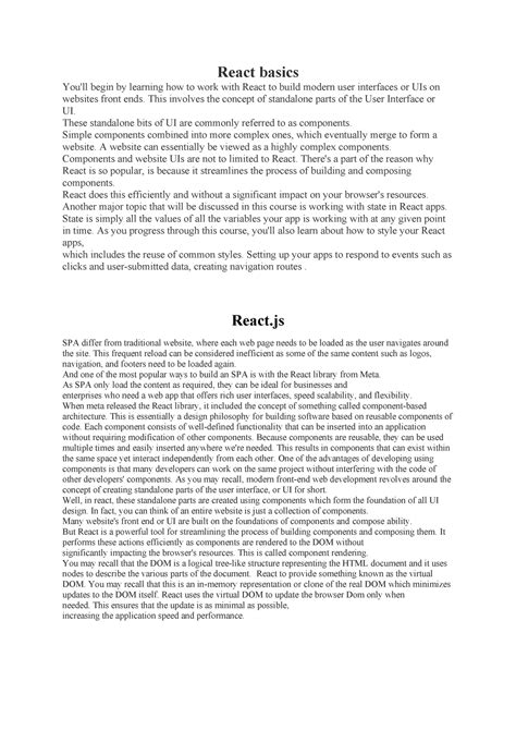 React Summary Programim I Orientuar Nga Objekti React Basics Youll