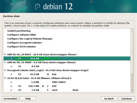 how to do encrypted disk partitioning for debian 12