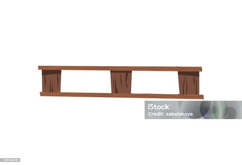 물품 운송을위한 목재 팔레트의 측면보기 흰색 배경에 고립 된 평면 벡터 일러스트레이션 0명에 대한 스톡 벡터 아트 및 기타 이미지 0명 공급망 공장 산업 건물