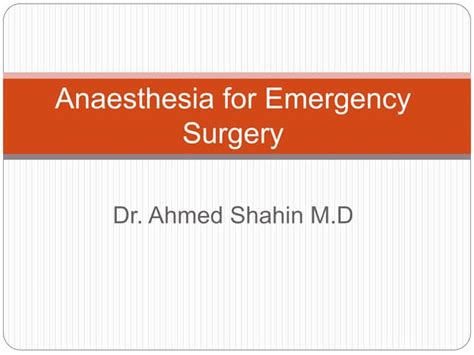 Emergency Anesthesiappt