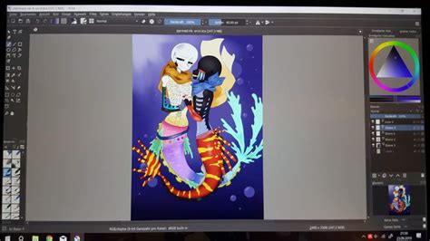 mermaid ink and mermaid error art trade undertale aus amino