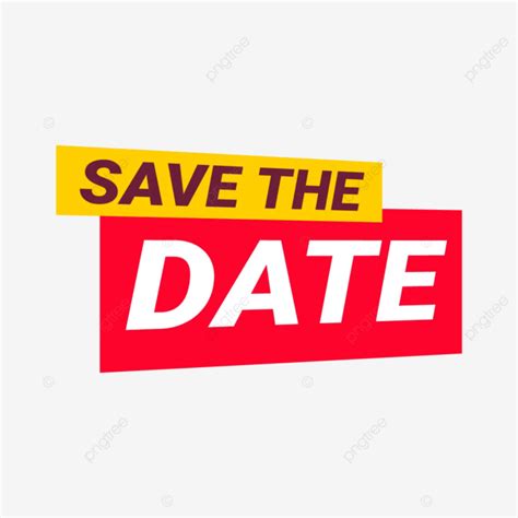 Save The Date Text Banner Isolated Vector Design Save The Date Text
