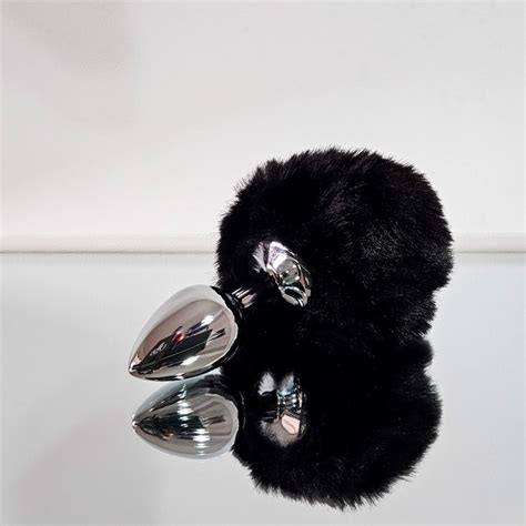 Plug Anal PequeÑo Cola De Conejo Negro Manual 25 Sex Shop