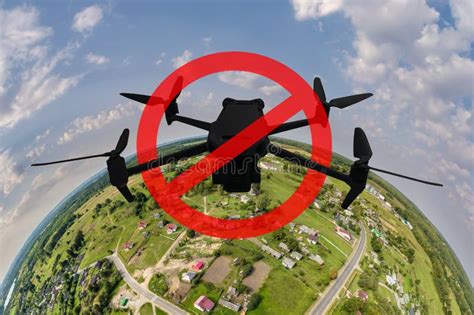 No Drone Zone Sign Concept For Banning The Use Of Drones In Airspace Drone Silhouette In Red