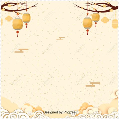 노란 전통 새해 배경 일러스트 전통문양중국휴일 Png 일러스트 무료 다운로드 Lovepik