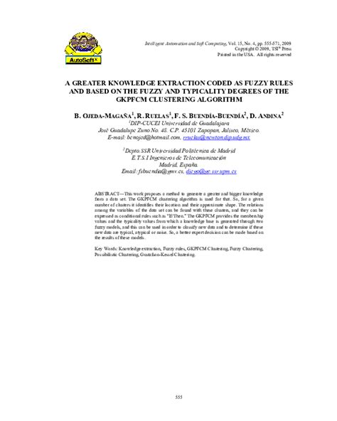 Pdf A Greater Knowledge Extraction Coded As Fuzzy Rules And Based On