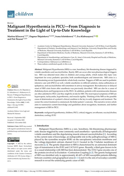 Malignant Hyperthermia Protocol 2022