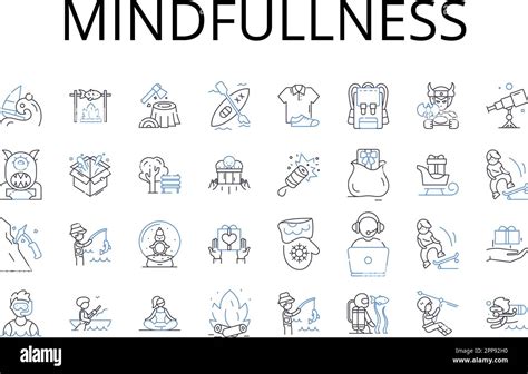 Mindfullness Line Icons Collection Self Awareness Introspection Self Reflection Inner Peace