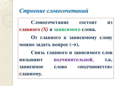 Словосочетание Виды грамматической связи слов в словосочетании Online Presentation