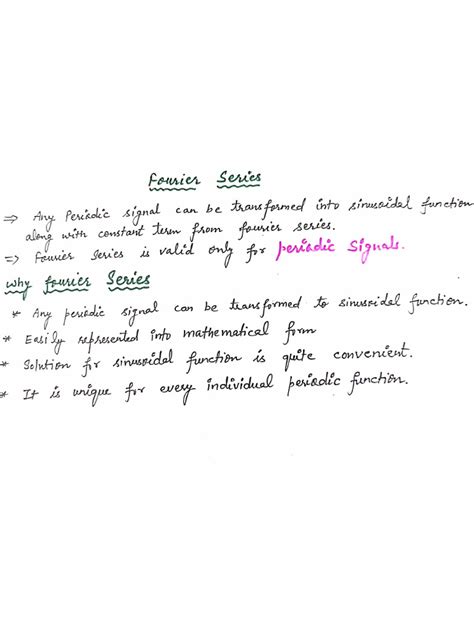 Fourier Series Notes Processed Pdf