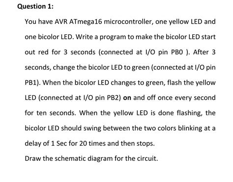 Solved You Have Avr Atmega16 Microcontroller One Yellow Led
