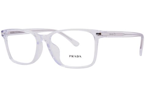 Prada Pr 14wv 2az1o1 Eyeglasses Mens Crystal Full Rim Rectangle Shape