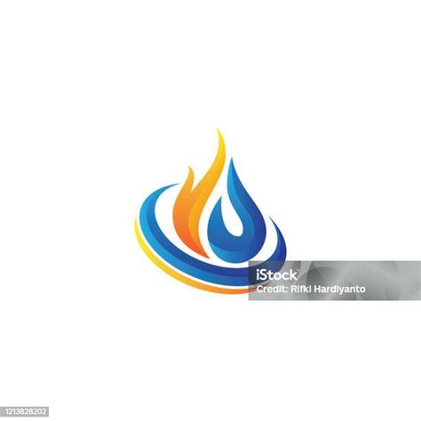 화재 화염 로고 디자인 벡터 템플릿 드롭 실루엣입니다 크리에이 티브 물방울 굽기 우아한 모닥불 로고 형 화재 로고 개념 아이콘 얼음에 대한 스톡 벡터 아트 및 기타 이미지