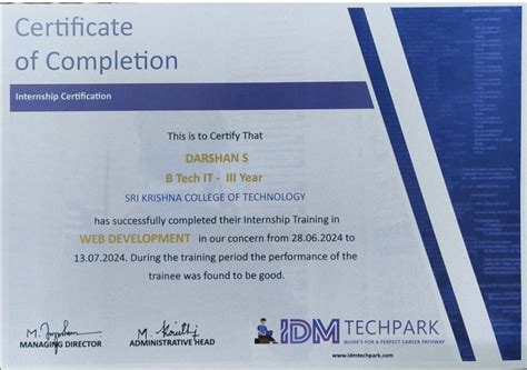 Darshan S On Linkedin Internshipcompletion Webdevelopment