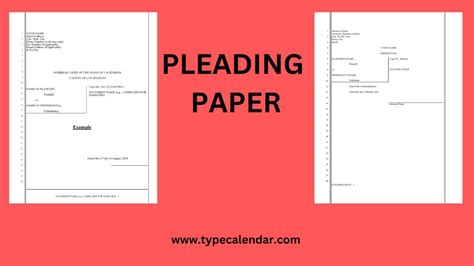 Free Printable Pleading Paper Template [create Professional Legal