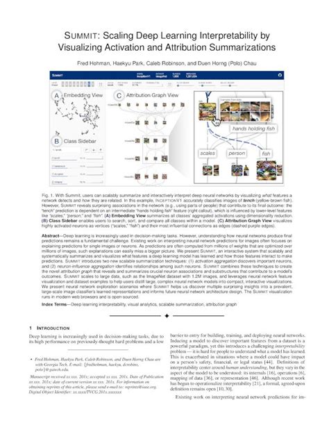 pdf summit scaling deep learning interpretability · index terms