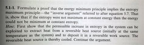 Solved Formulate A Proof That The Energy Minimum Chegg