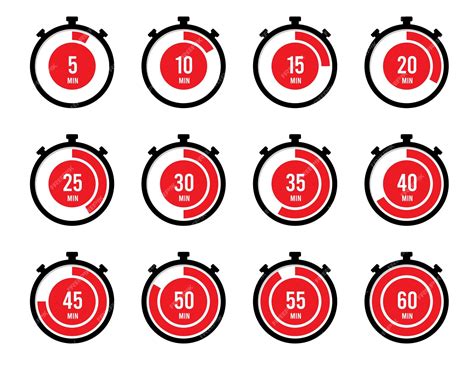 Premium Vector Timer Clock Stopwatch Isolated Set Icons Countdown