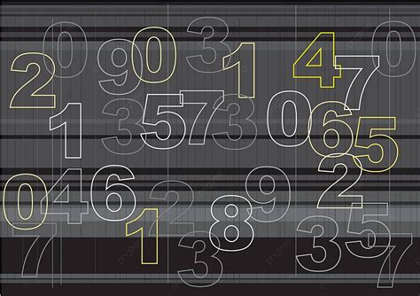 Outline Of Numbers Numeric Numerical Figures Vector Numeric Numerical