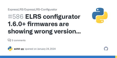 Elrs Configurator 1 6 0 Firmwares Are Showing Wrong Version Number In Web Interface · Issue