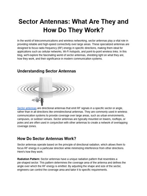 Sector Antennas What Are They And How Do They Work Download Free Pdf Antenna Radio Wi Fi