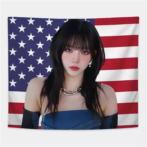 Aespa Karina Wolf Cut America Flag By Pablogem America Flag Karina