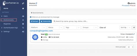 How To Manage Kubernetes Cluster Using Portainer Dashboard Computingforgeeks