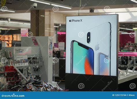 MOSCOW, RUSSIA - APRIL 6, 2018: Advertising Apple Iphone X in ...
